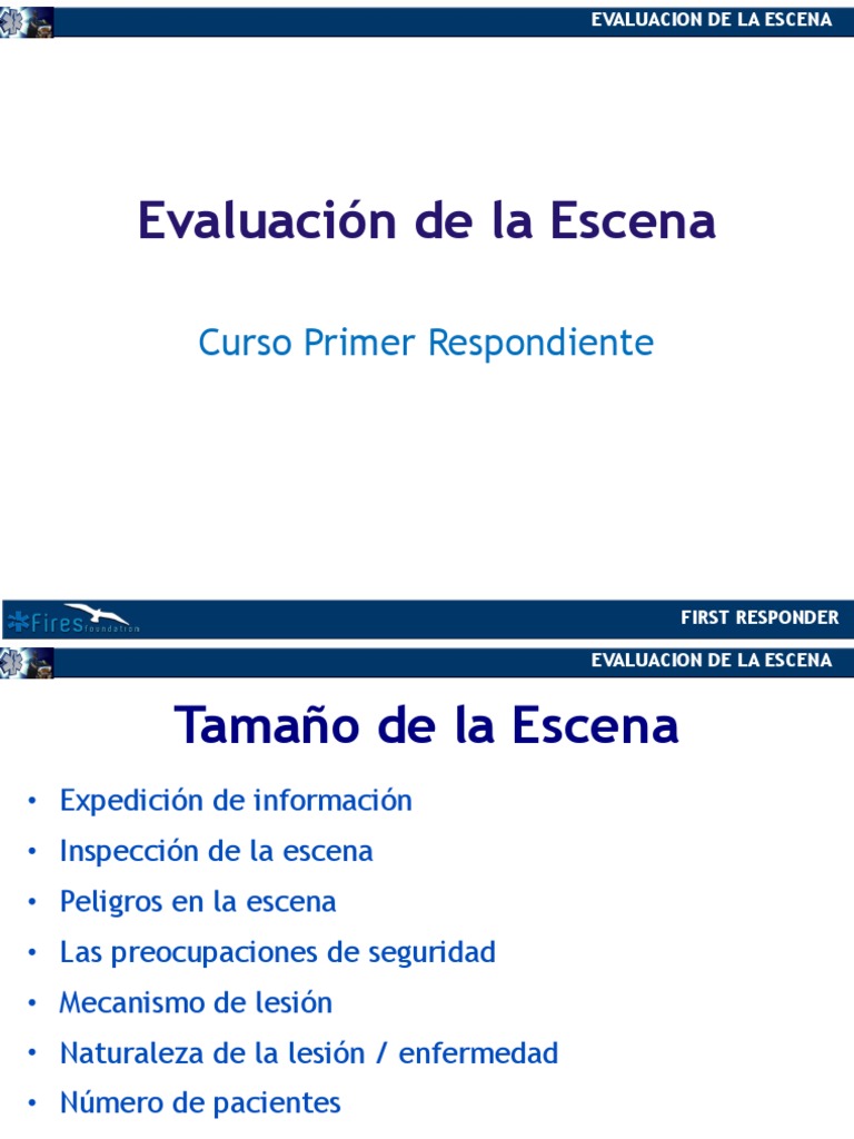 Evaluacion de La Escena | PDF | Medicina | Especialidades Medicas Evaluacion de La Escena | PDF | Medicina | Especialidades Medicas