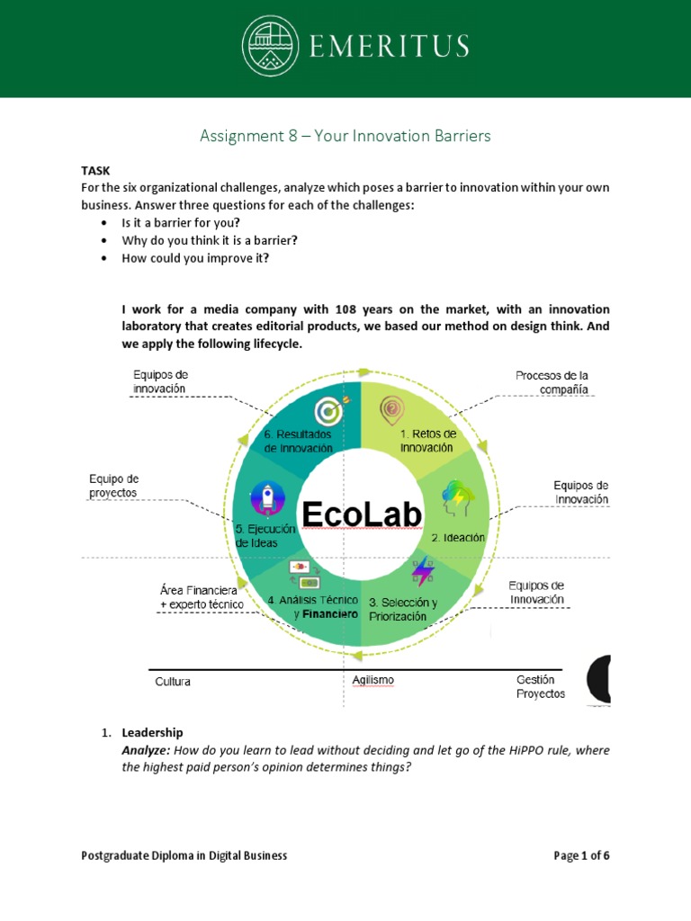 Overcoming Organizational Barriers to Innovation: An Analysis of ...