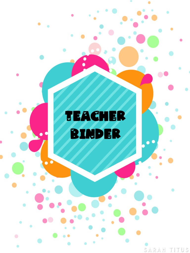 Free Printable Binder Covers For Teachers To Organize Students Info | PDF