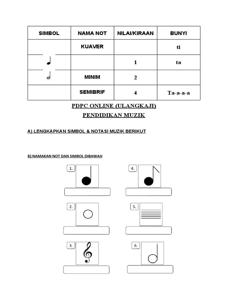 Simbol & Nilai Not | PDF