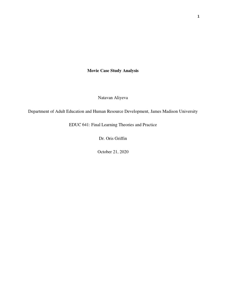 Movie Case Study Analysis - Natavan Aliyeva - October 21 2020 | PDF ...