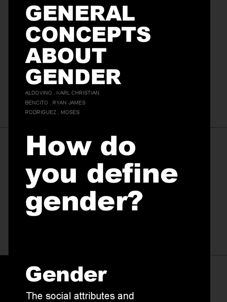 Aldovino, Karl Christian Bencito, Ryan James Rodriguez, Moses | PDF | Gender | Gender Studies
