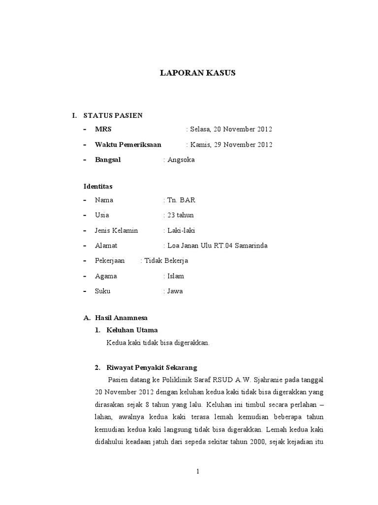 Lapsus Paraparese | PDF