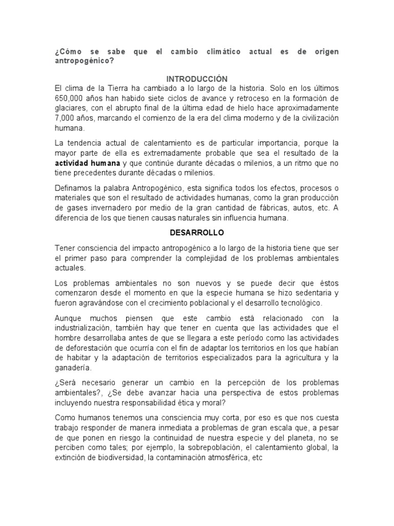 Cambio Climático Antropogenico | Descargar gratis PDF | Gases de efecto ...