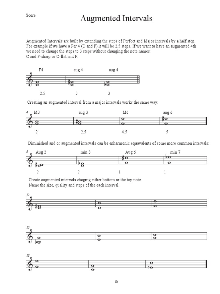 3 - Augmented Intervals - Score | PDF