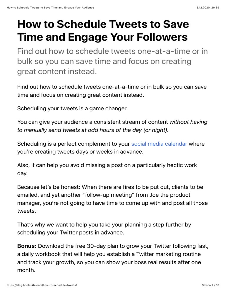 Bulk - How To Schedule Tweets To Save Time and Engage Your Audience ...