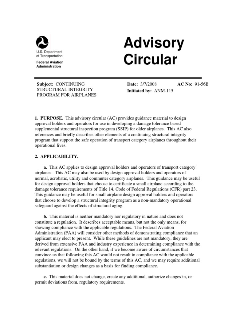 Continuing Structural Integrity Program | PDF | Federal Aviation ...