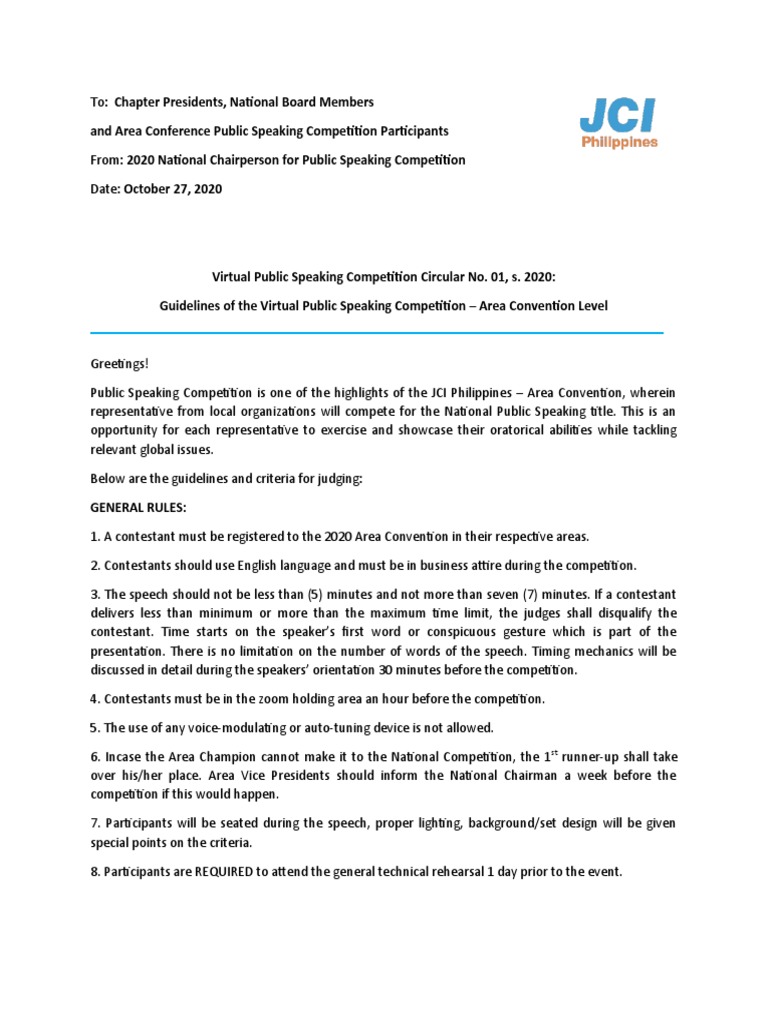 Public Speaking Circular 1 | PDF | Public Speaking | Semiotics