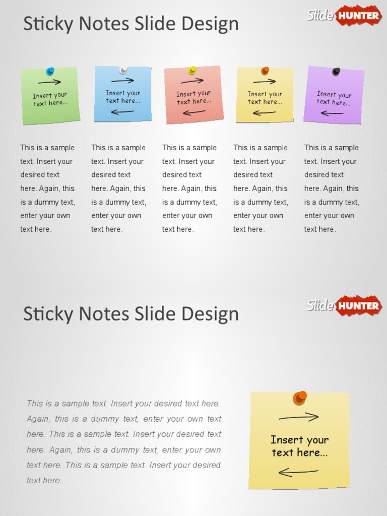 1212 Sticky Notes Slide Design | PDF | Computers