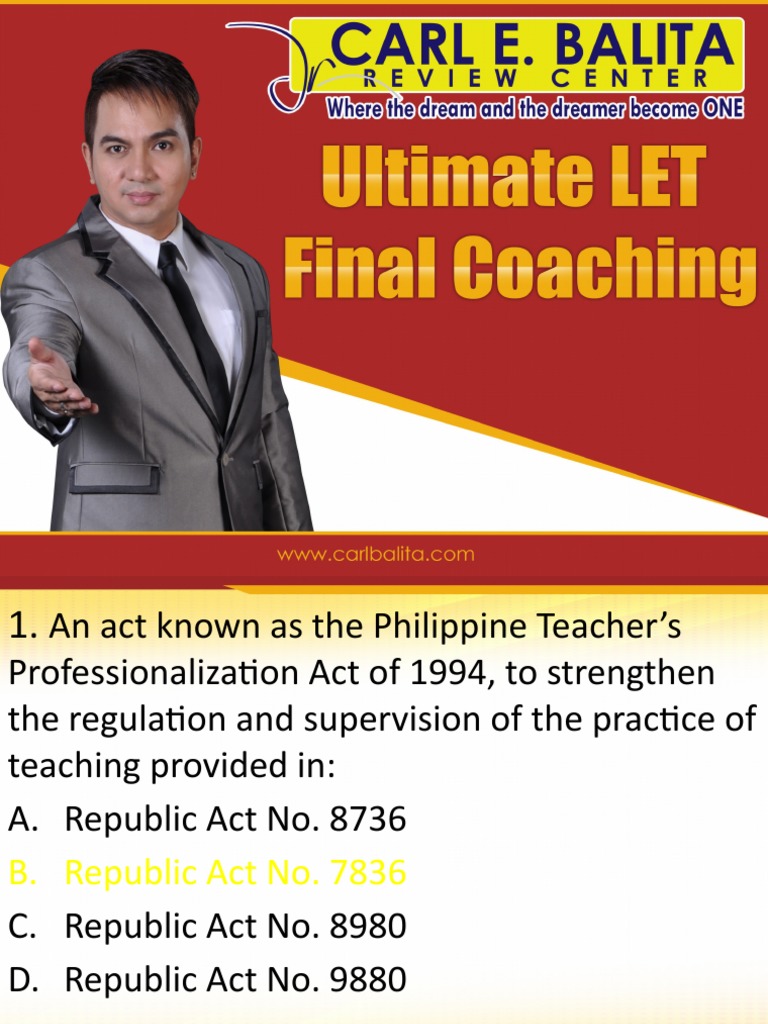 Let Prof Ed FC 2018 | PDF | Educational Assessment | Constructivism ...