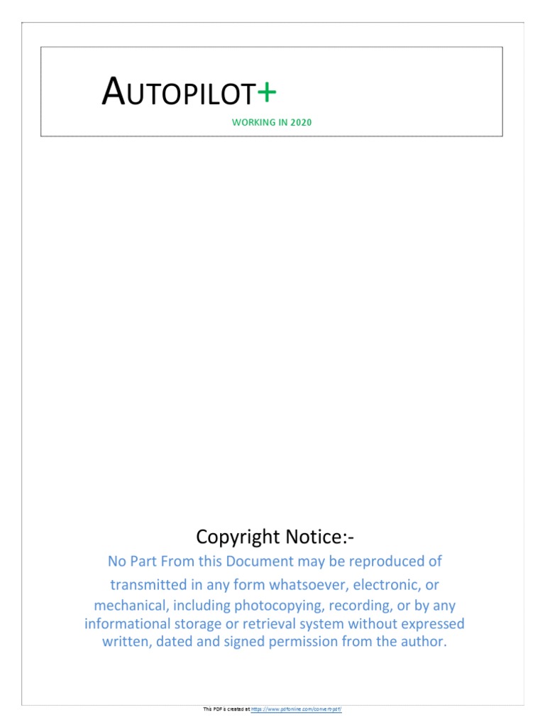 Autopilot Money Making | PDF | Download | E Books