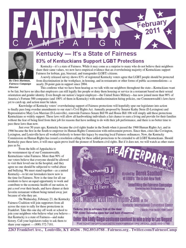 Fairness Feb./Mar. Newsletter | PDF | Lgbt | LGBTQIA+ Studies