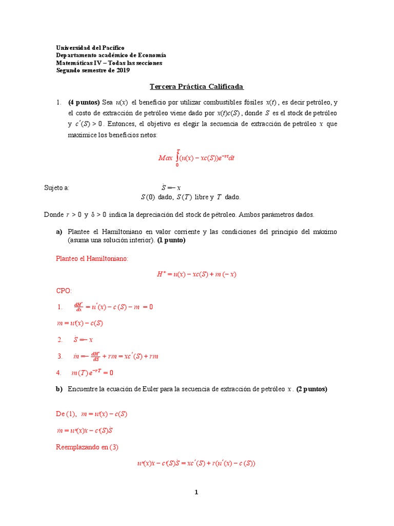 PC3 - Matemáticas IV-SOL | PDF | Derivado | Integral