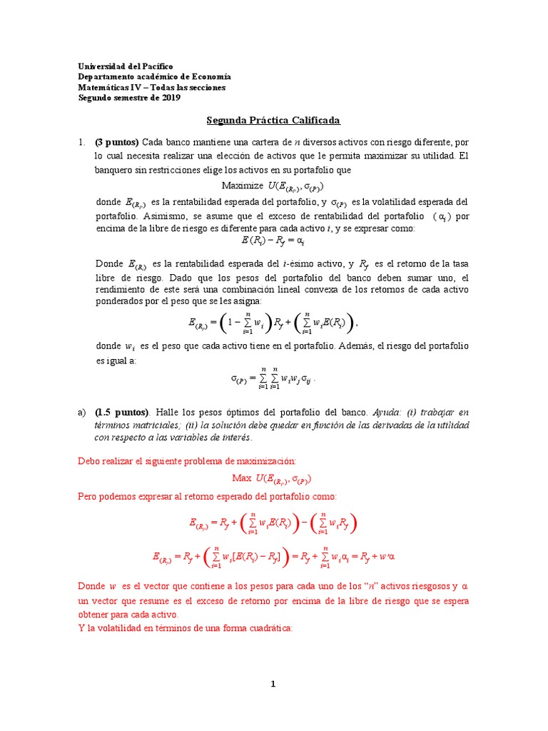 Solucionario PC2 | PDF | Utilidad | Enseñanza de matemática