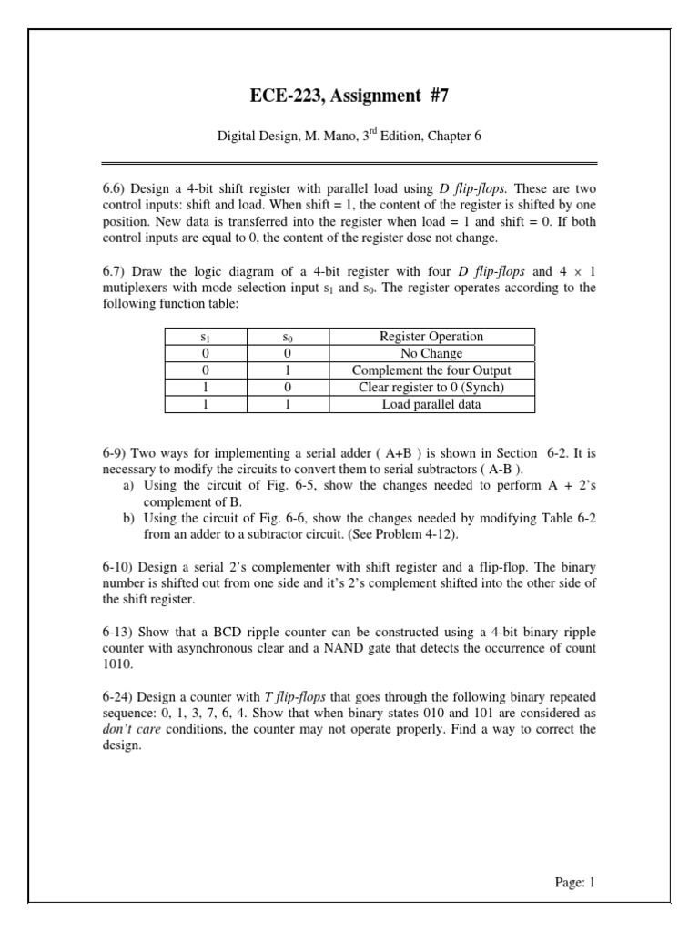Design of a 4-Bit Parallel Load Shift Register and Implementation of Various Digital Logic ...