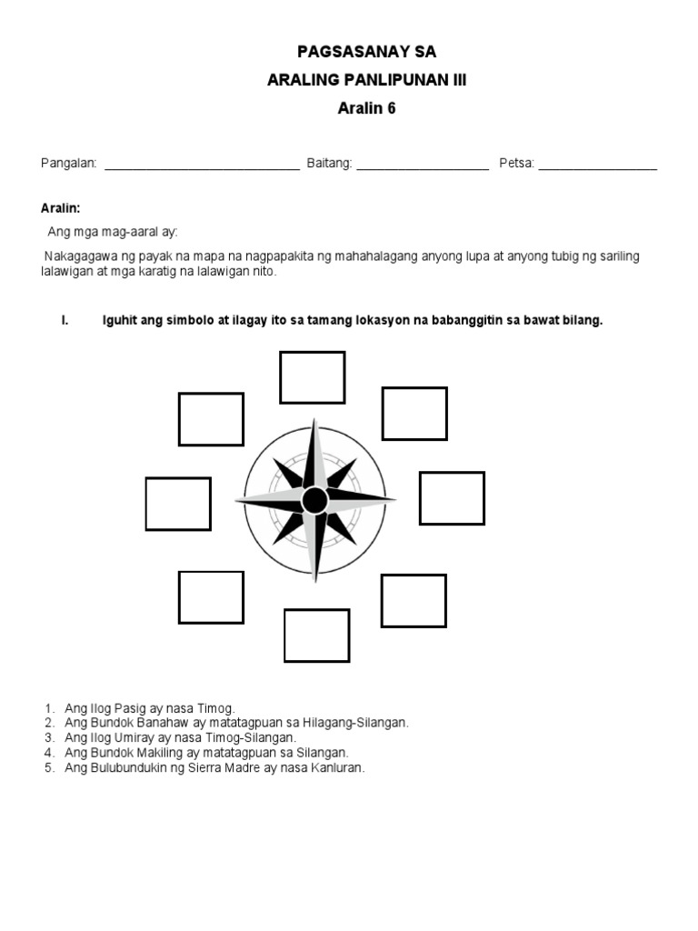 Activity Sheet GR3 WK6 | PDF