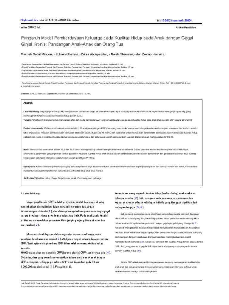 The Effect of The Family Empowerment Model On Qual - En.id PDF | PDF