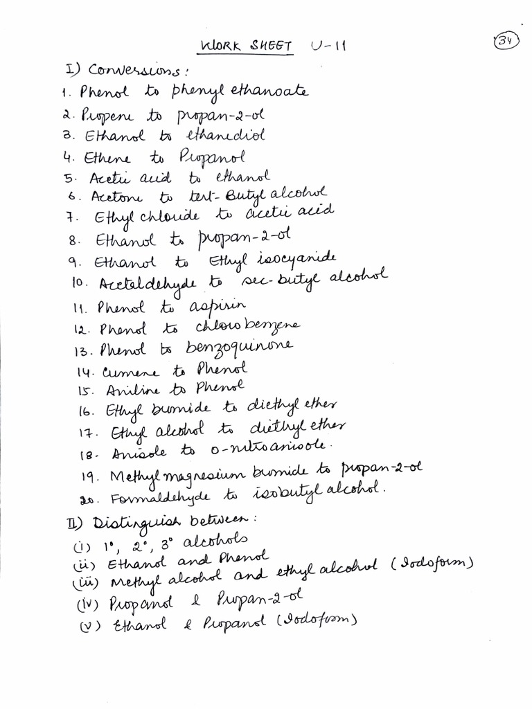 Worksheet Unit 11 | PDF