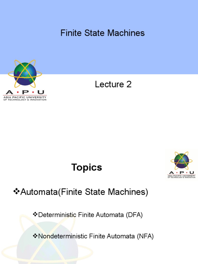 CT Lecture 2-Automata | PDF | Formal Methods | Computer Programming
