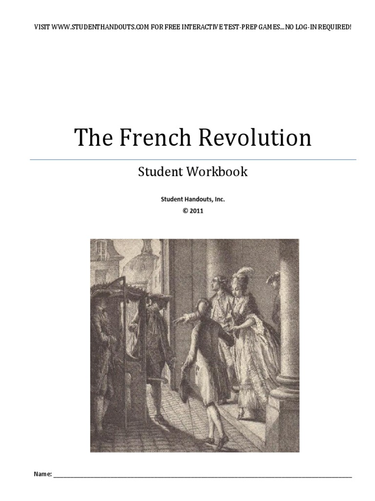 The French Revolution: Student Workbook | PDF | French Revolution ...