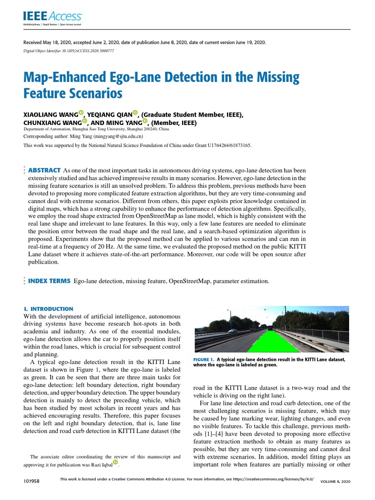 Map-Enhanced Ego-Lane Detection in The Missing Feature Scenarios | PDF ...