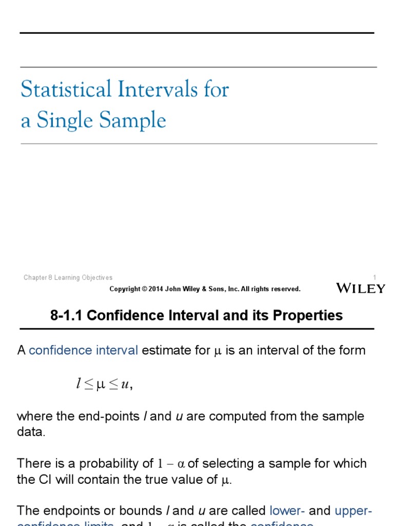 5confidence Interval Single Sample | PDF | Confidence Interval | Sample ...