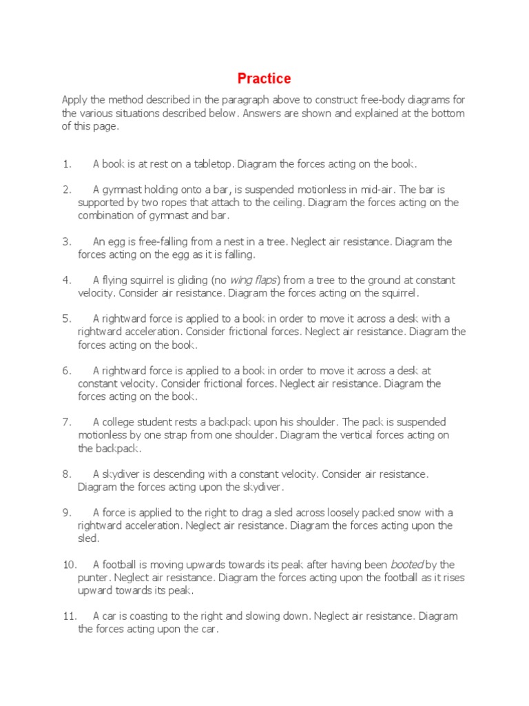 0.1 Fbd-Activities | PDF | Drag (Physics) | Force