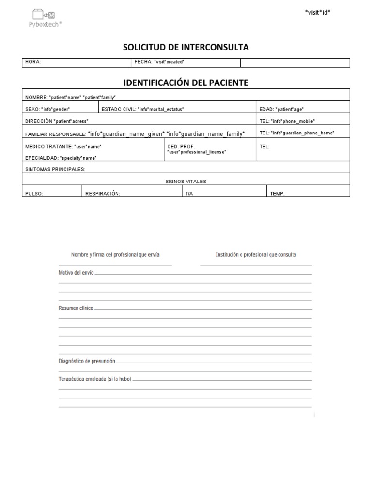 Solicitud de Interconsulta Médica | PDF