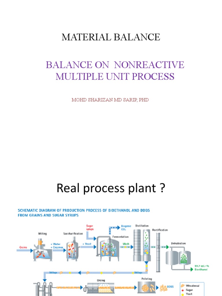 4.material Balance For Mutiple Unit | PDF | Distillation | Crystallization