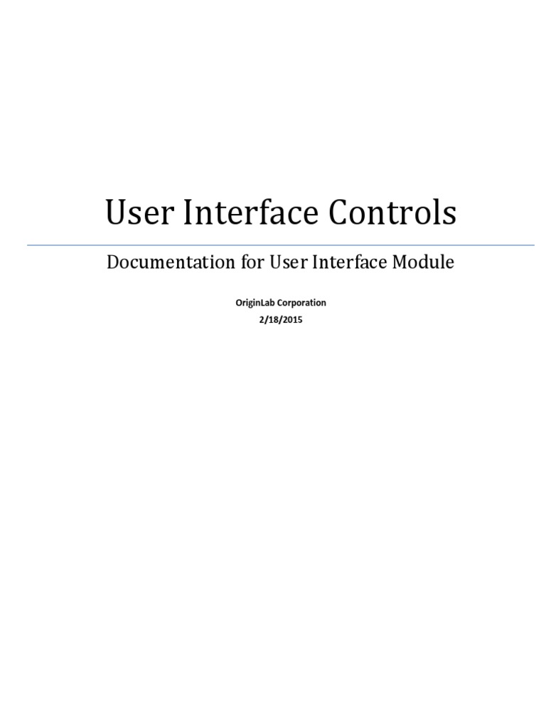 User Interface Controls Documentation | PDF | Button (Computing ...