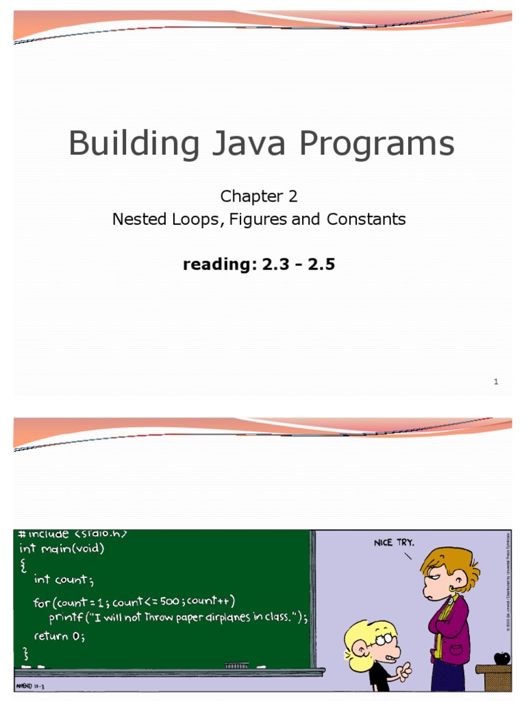Building Java Programs Nested Loops Figures And Constants Pdf Scope Computer Science