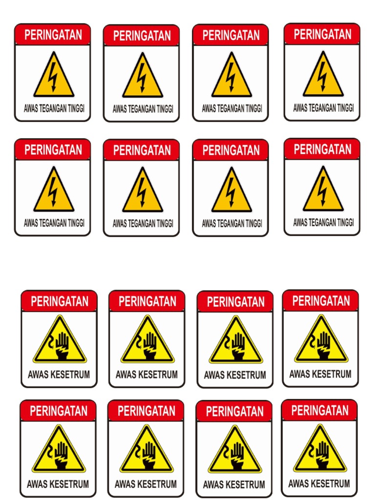 Rambu Tegangan Tinggi | PDF