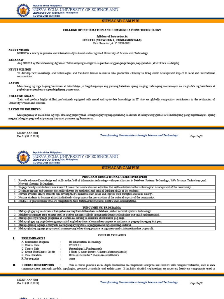 Nueva Ecija University of Science and Technology: Sumacab Campus | PDF ...