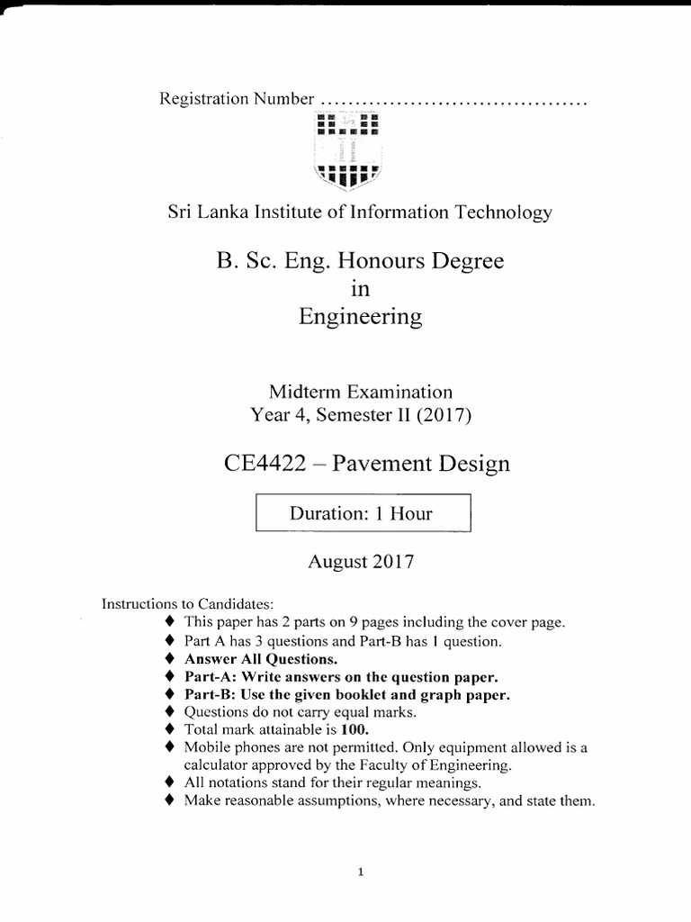 CE4422 - Pavement Design | PDF | Materials | Civil Engineering