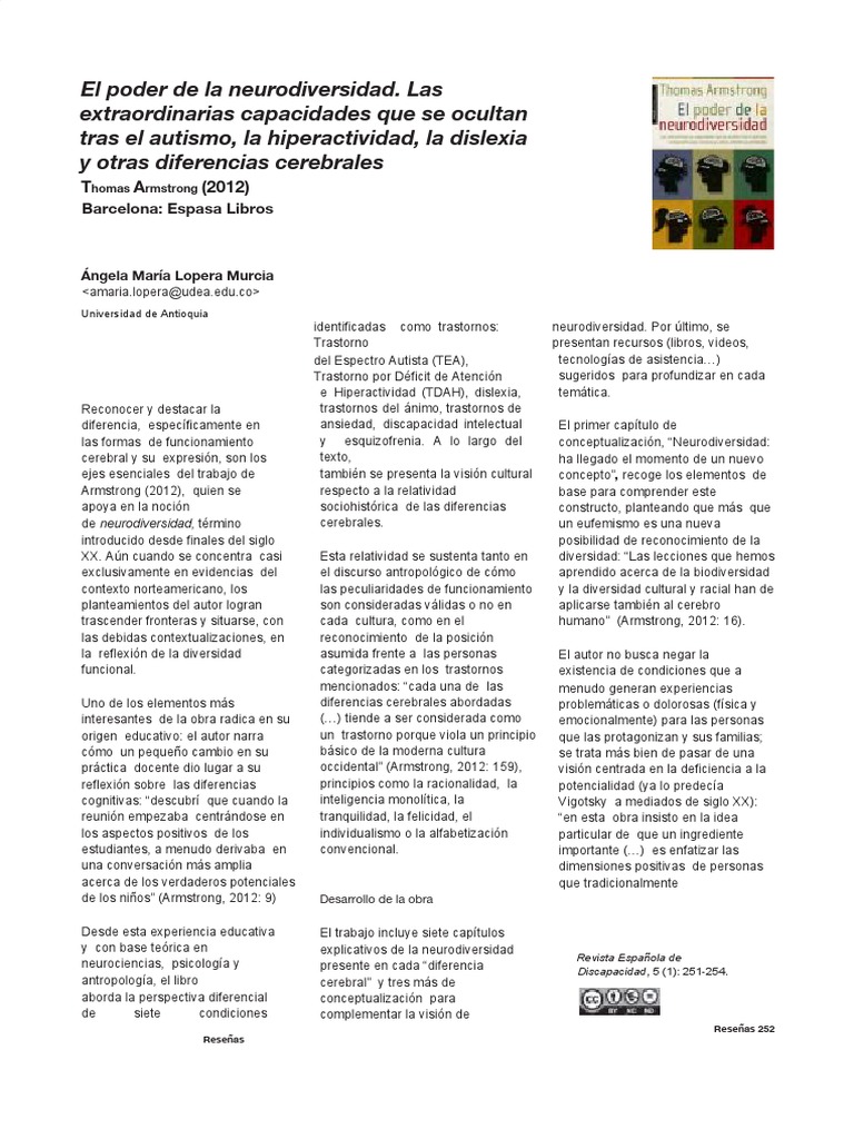 El Poder de La Neurodiversidad Las Extraordinarias Capacidades | PDF ...