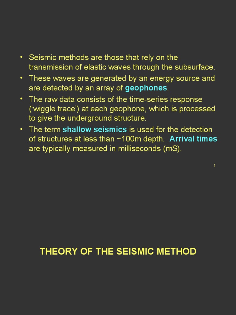 Seismic Refraction Methods | PDF | Seismology | Applied And Interdisciplinary Physics