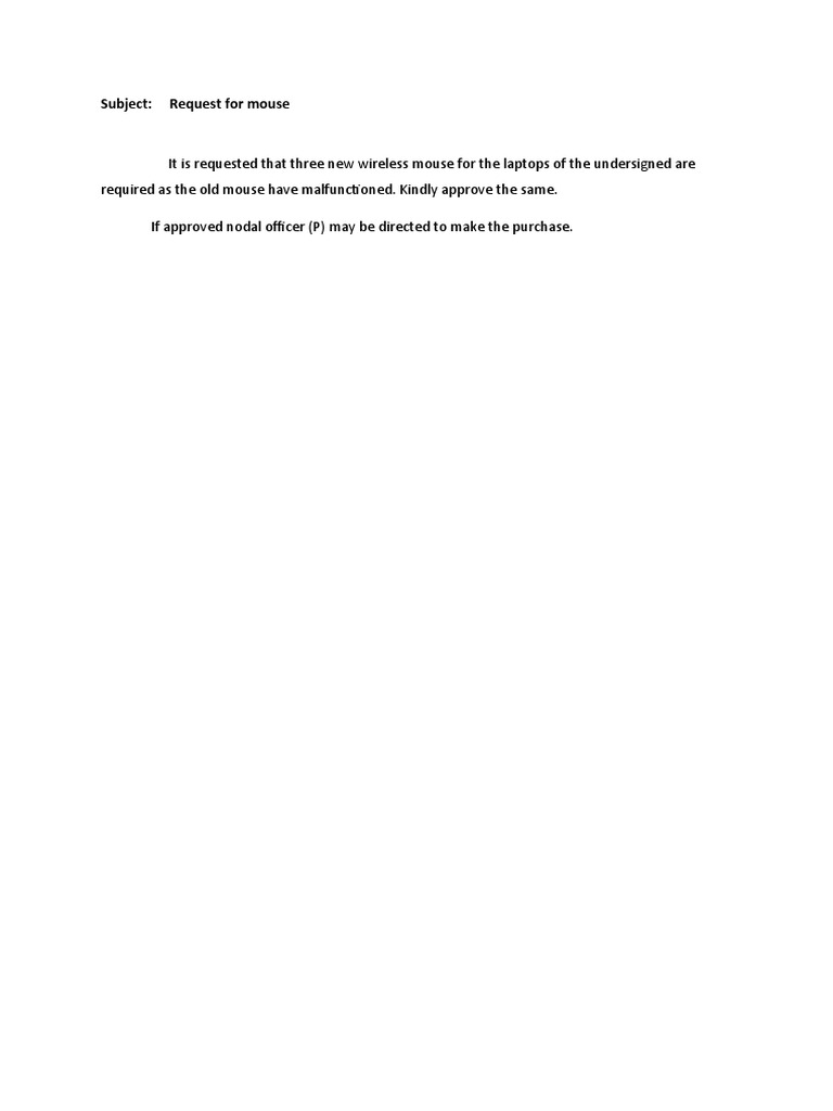 Request For Mouse | PDF
