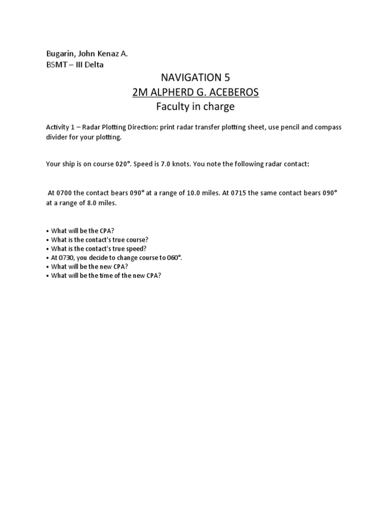 Navigation 5 - Module 4 | PDF