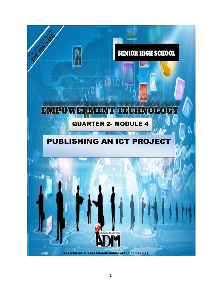 Publishing An Ict Project: Quarter 2-Module 4 | PDF | Educational ...