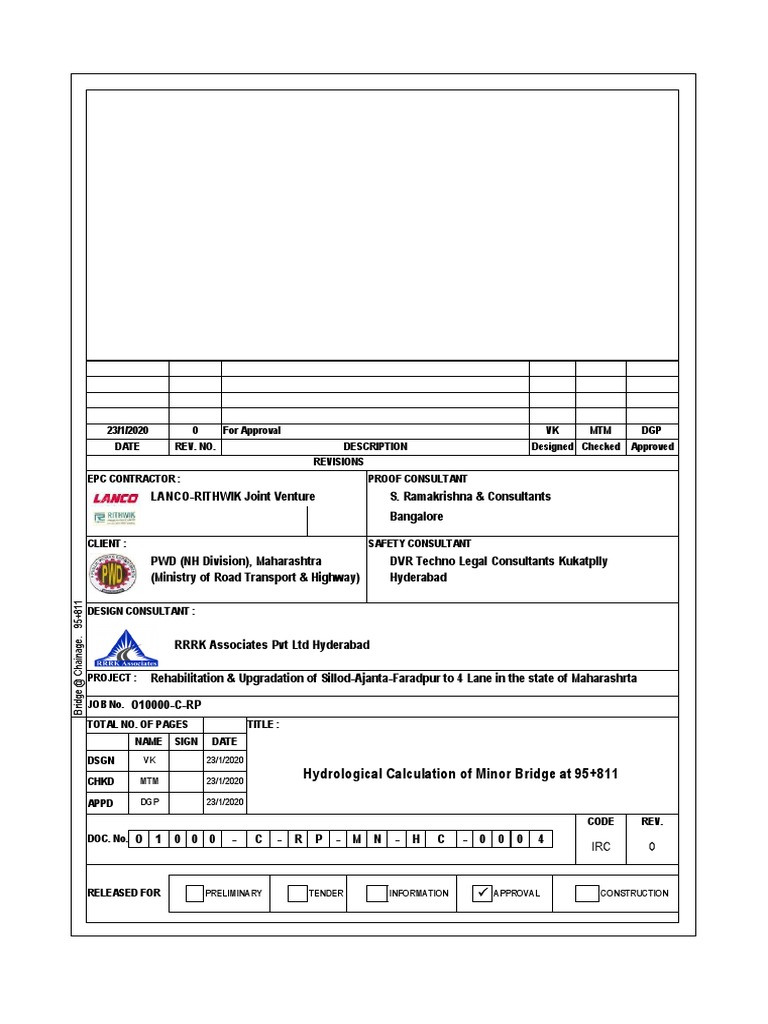 95+811 Hydrology Report | PDF | Discharge (Hydrology) | Physical Geography