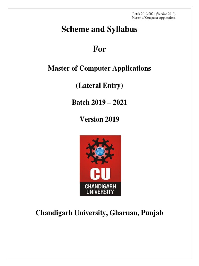 MCA Full Syllabus 2019-2021 (Leet) PDF | PDF | Parallel Computing | Internet Protocol Suite
