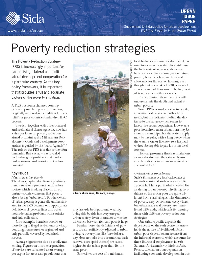 Urban Poverty Reduction Strategies | PDF | Poverty Reduction Strategy ...