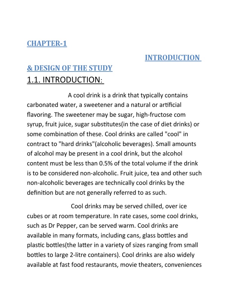 Chapter-1 & Design of The Study | PDF