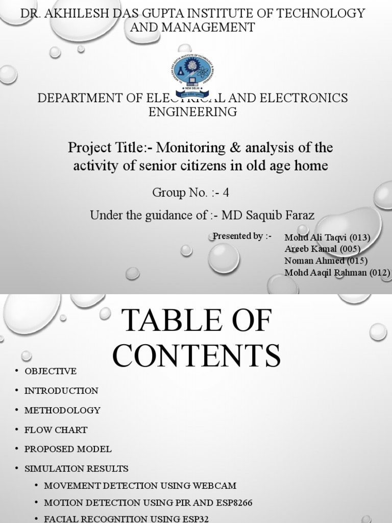 Monitoring Daily Routine of Senior Citizen in Old Age Home | PDF ...