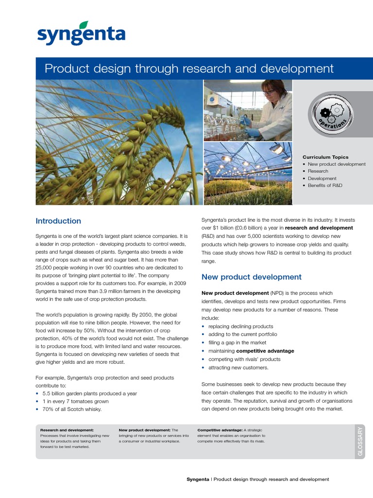 Sygenta R D 2 | PDF | Research And Development | Wheat