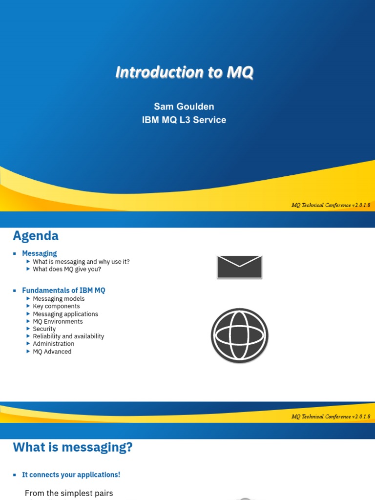 MQTC v2018 Introduction To MQ | PDF | Software Engineering | Computer Networking
