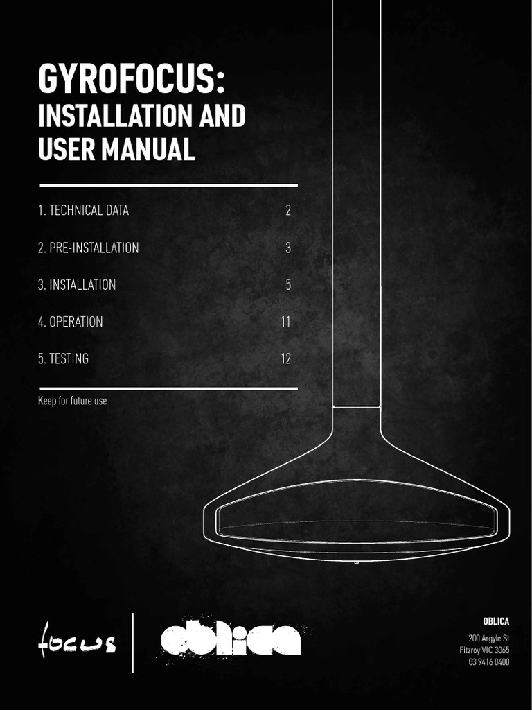 Installation and User Manual: Gyrofocus | PDF | Screw | Lumber