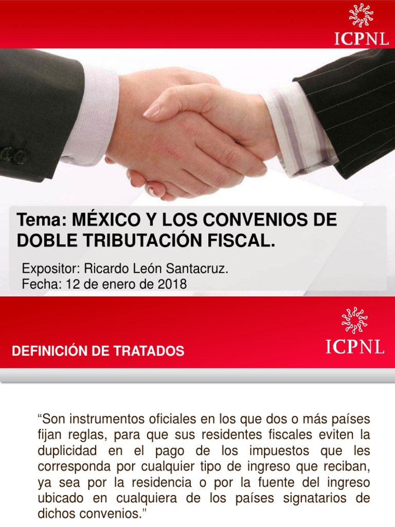 18 01 12 Mexico y Los Convenios de Doble Tributacion | PDF | Tratado ...