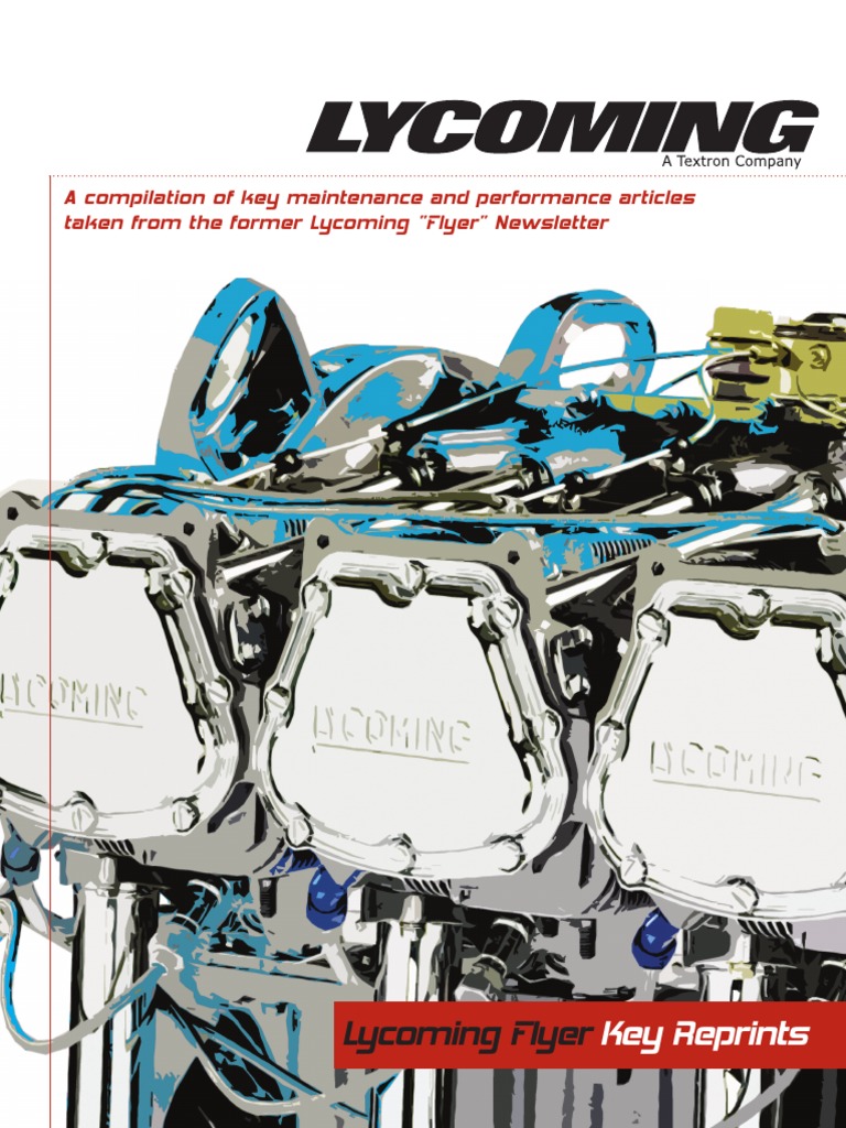 Lycoming Flyer Key Reprints | PDF | Turbocharger | Engines