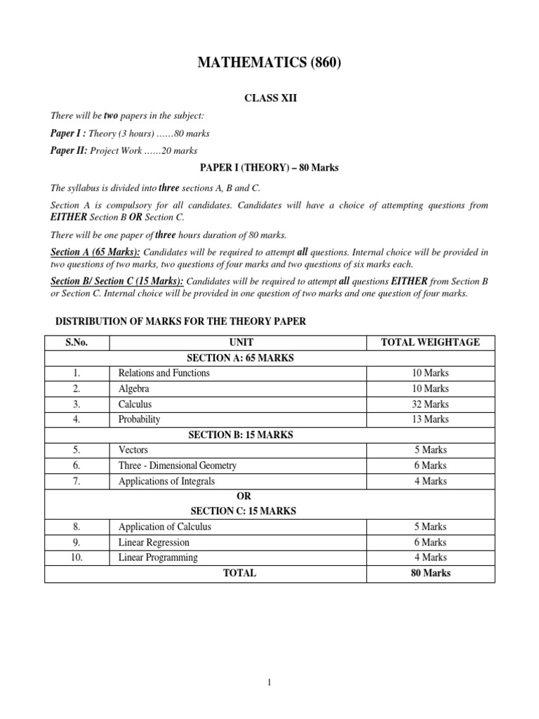 Mathematics (860) : Class Xii | PDF | Euclidean Vector | Line (Geometry)